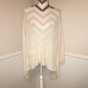 Moth | Sweaters | Moth Asymmetrical Sweater With Sheer Back Panel ...